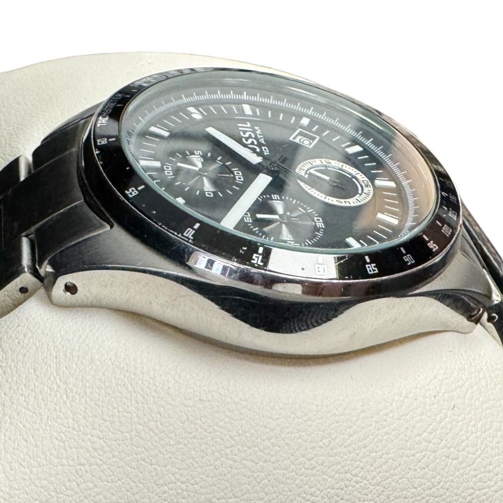 Pre-owned Fossil Men's CH2600 Decker Chronograph Stainless Steel Watch ...